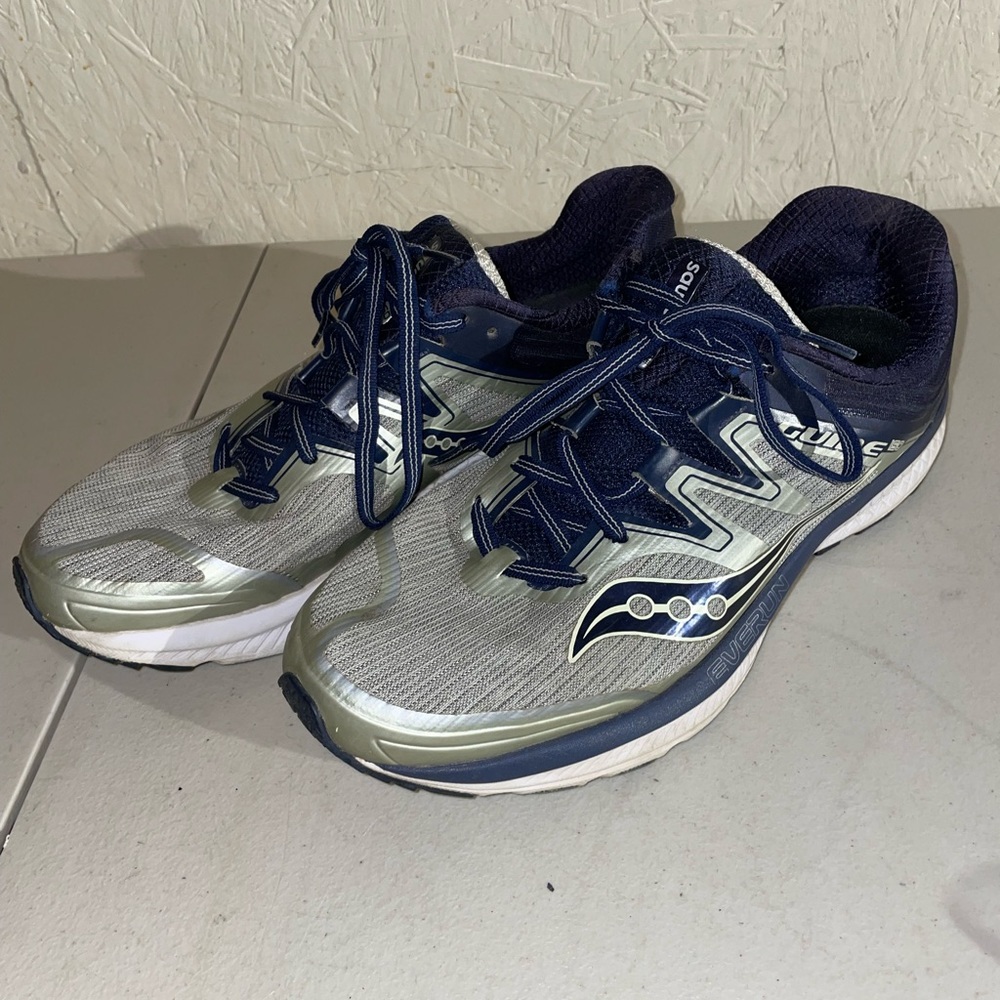 Saucony Mens Guide Iso S20415-1 Gray Running Shoes Sn… - Gem